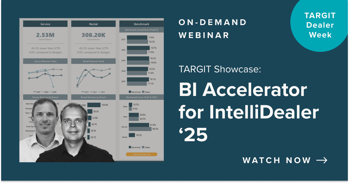 See the Latest Updates to TARGIT's IntelliDealer BIA - TARGIT Webinar